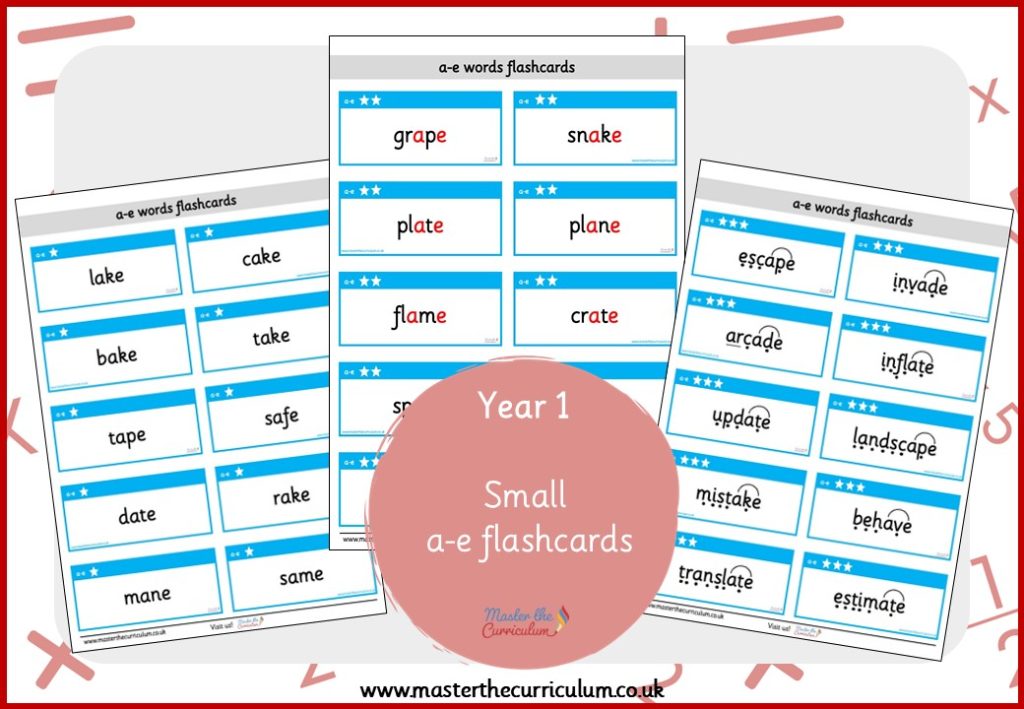 Individual Flashcards for 'a-e' - Master The Curriculum